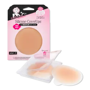 HOLLYWOOD FASHION SECRETS Silicone Coverups Self-adhesive Nipple Concealers - Medium