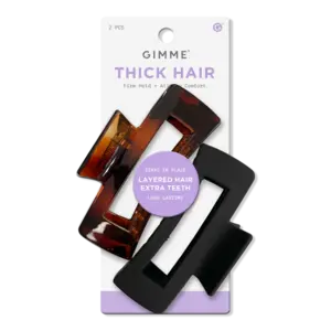 GIMME BEAUTY Rectangle Claw Clip - Black/tortoise