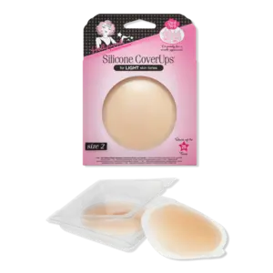 HOLLYWOOD FASHION SECRETS Silicone Coverups Self-adhesive Nipple Concealers - Light