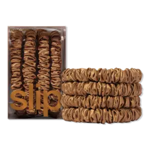 Slip Pure Silk Skinny Scrunchies Set - Copper
