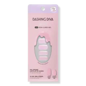DASHING DIVA Glazed Donut Semi Cured Gel Nail Strips - Unicorn