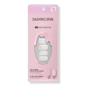 DASHING DIVA Glazed Donut Semi Cured Gel Nail Strips - Cotton Candy