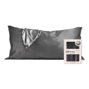 KITSCH Satin King Pillowcase - Charcoal