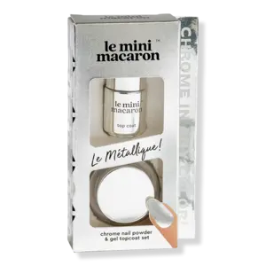 LE MINI MACARON Le Metallique Chrome Nail Powder & Gel Topcoat Set - One-color