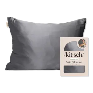 KITSCH Satin Pillowcase Charcoal
