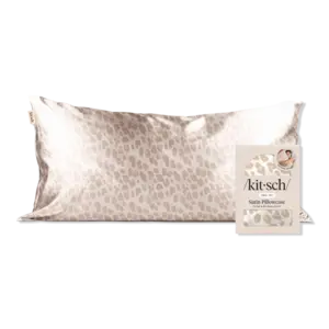 KITSCH Satin King Pillowcase - Leopard
