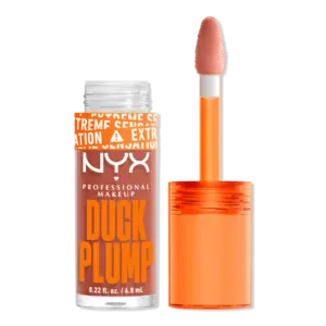 NYX PROFESSIONAL MAKEUP Duck Plump High Pigment Lip Plumping Gloss Apri Caught