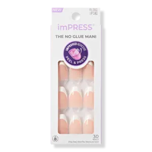 Kiss Impress French Medium Coffin Press On Nails - Ideal