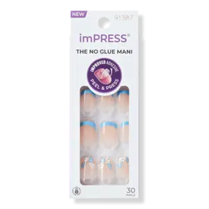 Kiss Impress Design Short Press-on Manicure Nails - Snooze