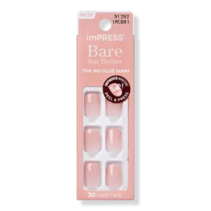 Kiss Impress Bare But Better Short Squoval Press On Nails - Instinct