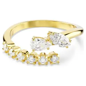 SWAROVSKI Mesmera Open Ring With Pear And Emerald Cut Zirconia - White