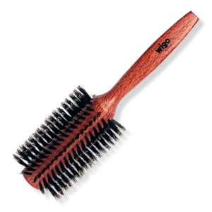 WIGO Round Wooden 100% Boar Bristle Brush - One-color