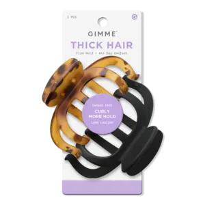 GIMME BEAUTY Thick Hair Curly Claw Clip - Black/tortoise