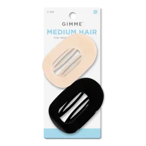 GIMME BEAUTY Lay Flat Claw Clip - Black/cream
