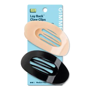 GIMME BEAUTY Lay Flat Claw Clip - Black/cream