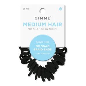 GIMME BEAUTY Hair Band With Braided Ends - Black