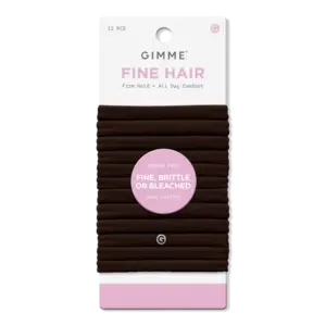 GIMME BEAUTY Hair Bands 12-pack - Dark Brown