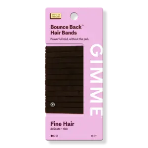 GIMME BEAUTY Hair Bands 12-Pack Dark Brown