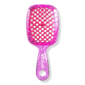 UNBRUSH Detangling Hair Brush Mini - Glitter Rose Quartz