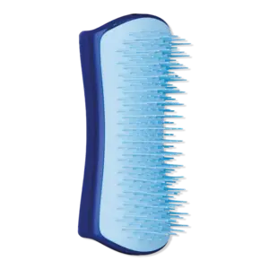 TANGLE TEEZER Small De-shedding Dog Grooming Brush - Light Blue/blue