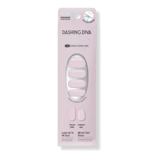 DASHING DIVA Glaze Color Semi-cured Gel Nail Strips - Whisper