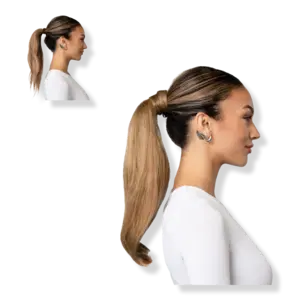LOCKS & MANE 18" Human Hair Clip-in Ponytail - Butterscotch