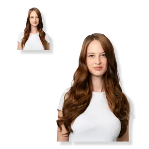 LOCKS & MANE 20" Clip-in Human Hair Extension - Gingerbread