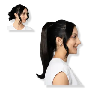 LOCKS & MANE 18" Human Hair Ponytail - Espreso