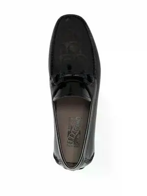 FERRAGAMO Paris Leather Loafers - Brown