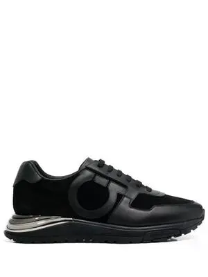 FERRAGAMO Gancini Patch Lace-up Sneakers