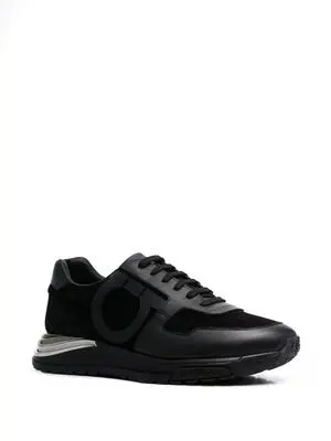 FERRAGAMO Gancini Patch Lace-up Sneakers