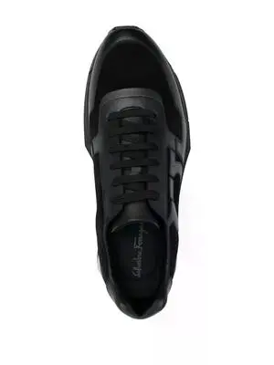 FERRAGAMO Gancini Patch Lace-up Sneakers