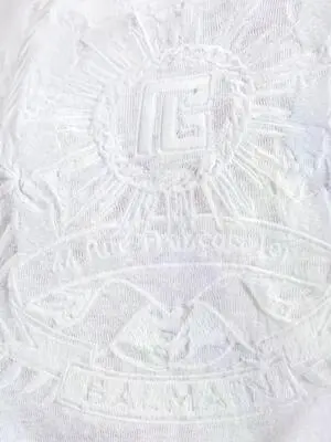 Balmain Embroidered Lace-trimmed Top