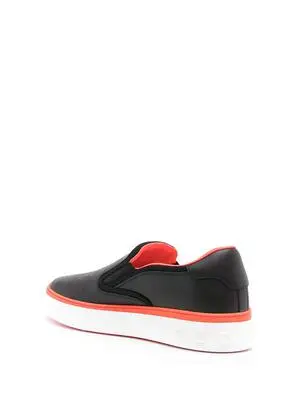 FERRAGAMO Leather Slip-on Sneakers
