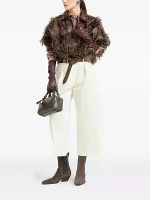 Brunello Cucinelli Feather-trimmed Bomber Jacket