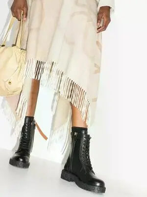 FERRAGAMO Gancini-motif Combat Boots