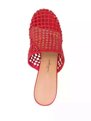 FERRAGAMO Ella Mules - Red