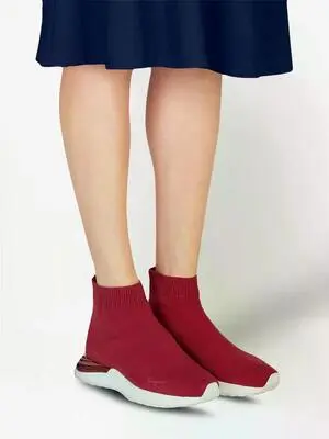 FERRAGAMO Logo-print Slip-on Sneakers - Red