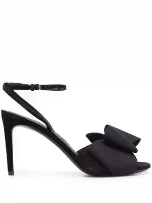 FERRAGAMO Vara Bow-detail Leather Sandals - Black