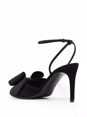 FERRAGAMO Vara Bow-detail Leather Sandals - Black