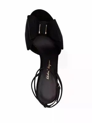 FERRAGAMO Vara Bow-detail Leather Sandals - Black