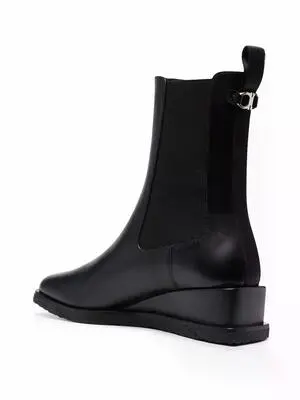 FERRAGAMO 55mm Wedge-sole Chelsea Boots - Black