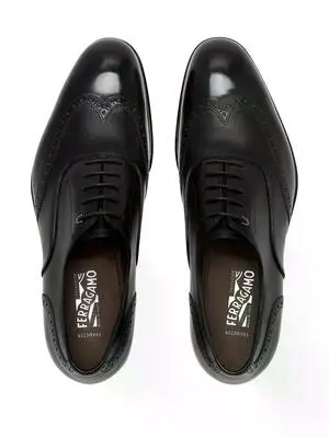 FERRAGAMO Gancini Leather Oxford Shoes