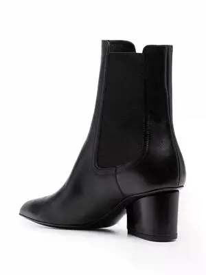 FERRAGAMO Logo-embossed Heel Chelsea Boots