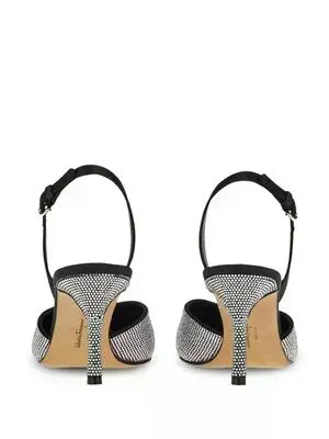 FERRAGAMO Crystal-embellished Slingback Pumps
