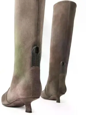 Brunello Cucinelli 35mm Suede Boots With Monili Chain Detail