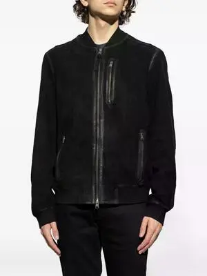 ALLSAINTS Suede Bomber Jacket