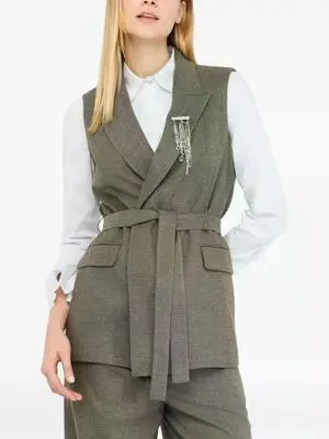 Liu Jo Chevron Brooch Waistcoat