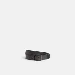 COACH® Harness Buckle Cut-to-size Reversible Belt, 38mm - Charcoal