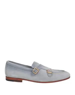 Santoni Suede Monk Strap Loafers - Blue